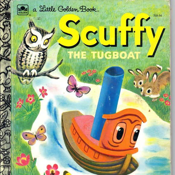 Little Golden Books | Other | Little Golden Book Scruffy The Tugboat ...